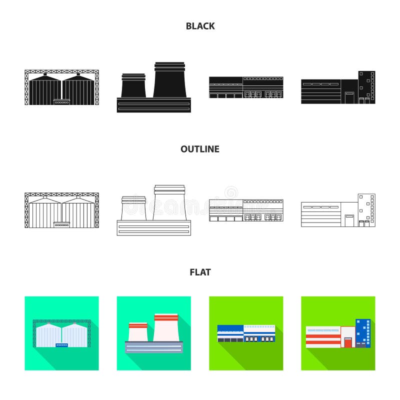Vector Design of Production and Structure Icon. Collection of ...