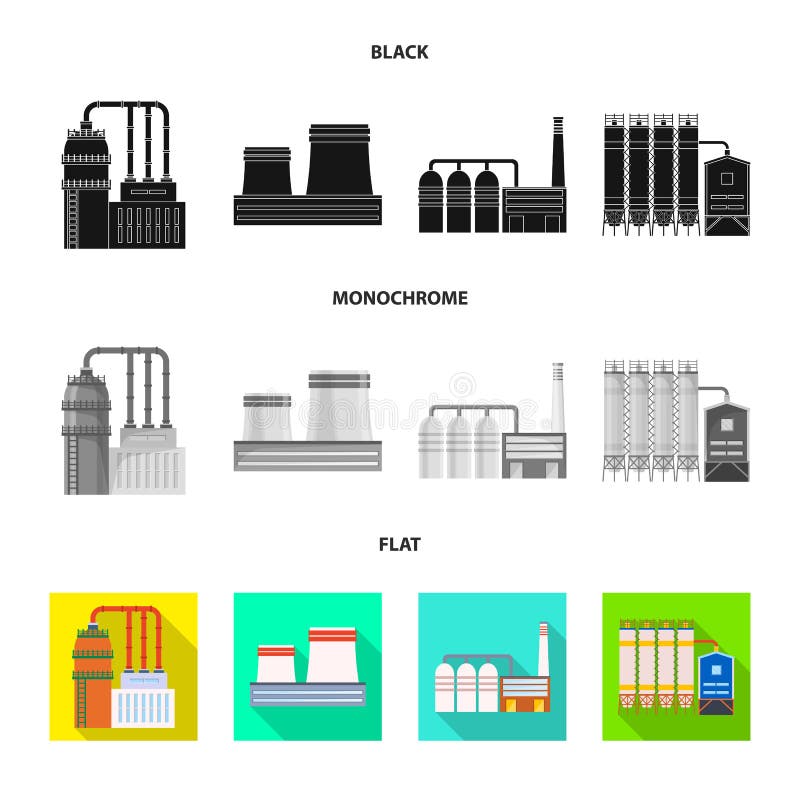 Vector Design of Production and Structure Logo. Set of Production and ...