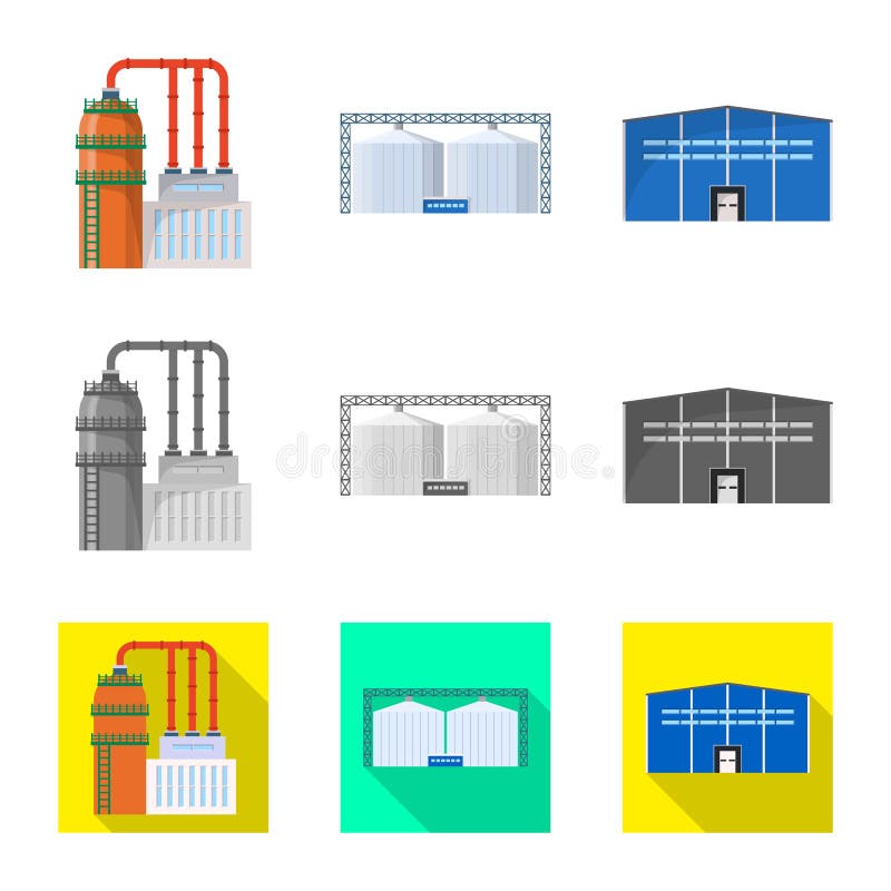 Vector Design of Production and Structure Logo. Set of Production and ...