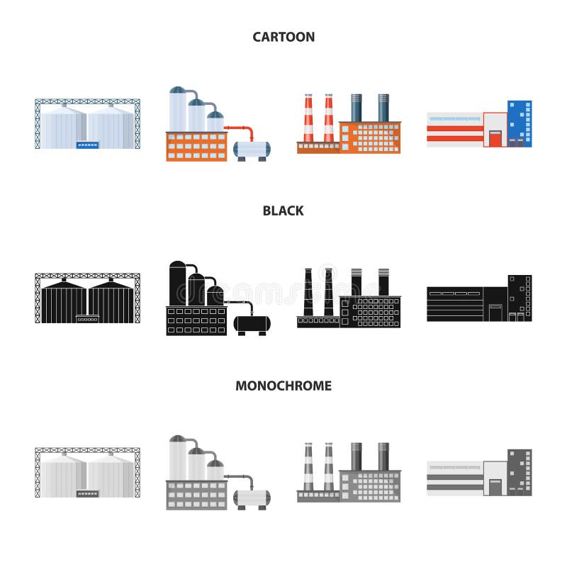 Vector Design of Production and Structure Logo. Set of Production and ...
