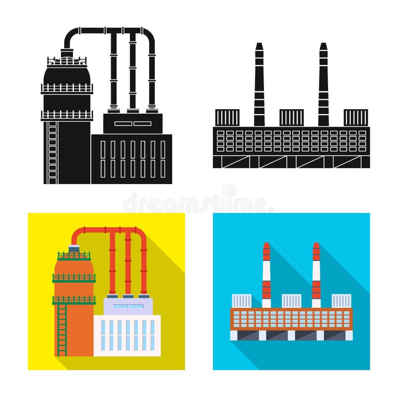 Vector Design of Production and Structure Logo. Set of Production and ...