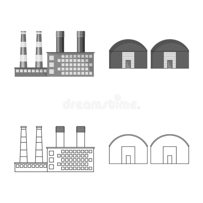 Vector Design of Production and Structure Logo. Set of Production and ...