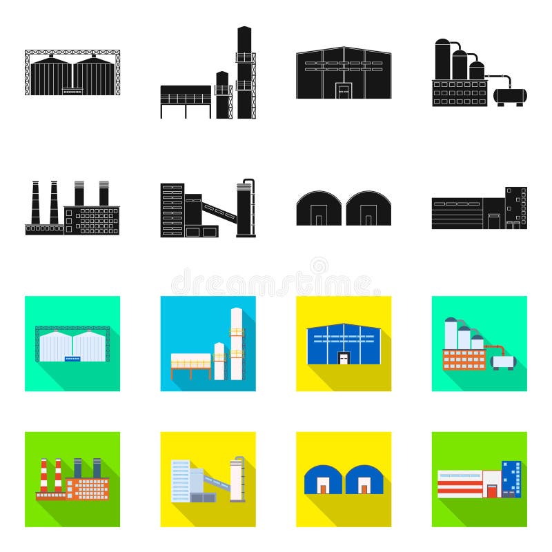 Vector Design of Production and Structure Logo. Set of Production and ...