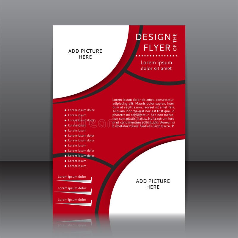 Vector Design of the Red Flyer with Black Elements and Places for ...