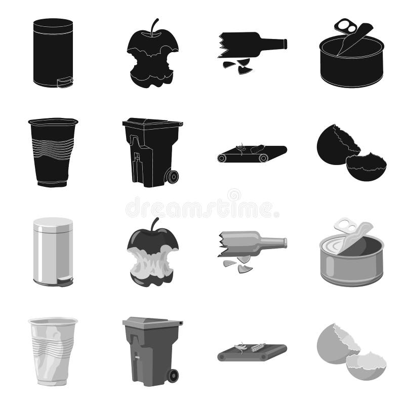 Vector Design of Refuse and Junk Logo. Collection of Refuse and Waste ...