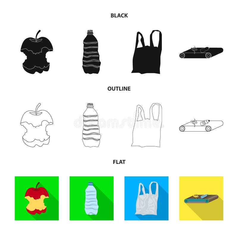 Vector Design of Refuse and Junk Sign. Collection of Refuse and Waste ...