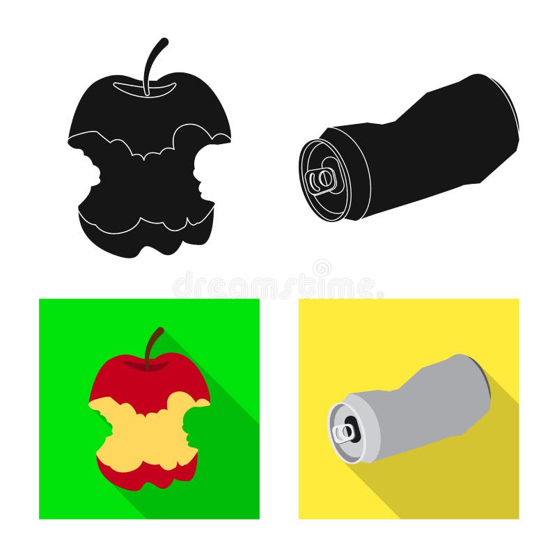 Isolated Object of Refuse and Junk Symbol. Set of Refuse and Waste ...