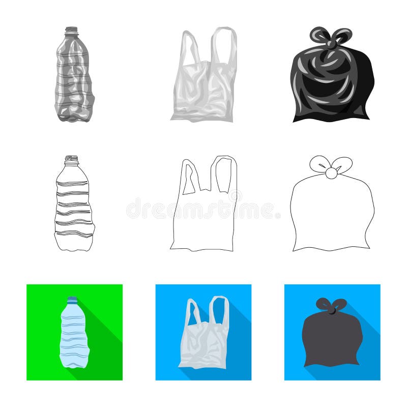 Vector Design of Refuse and Junk Sign. Collection of Refuse and Waste ...