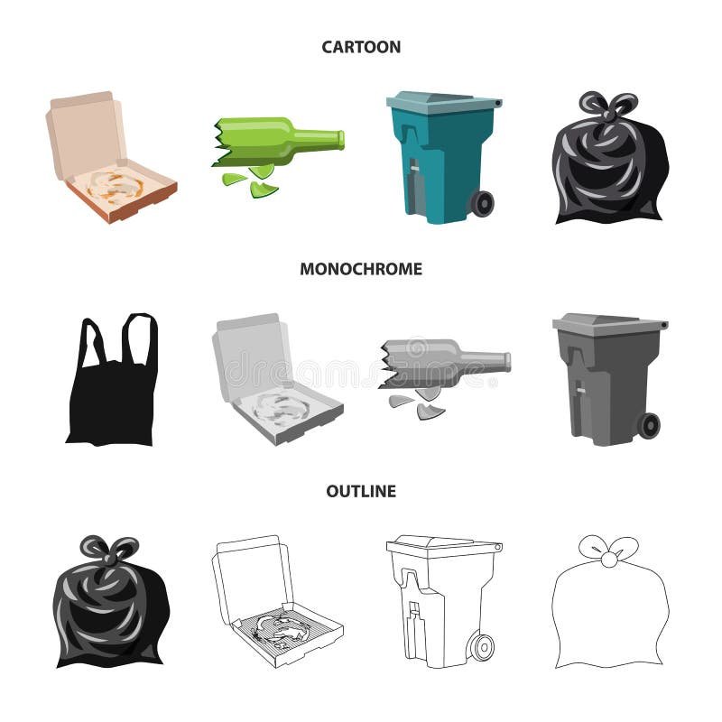 Vector Design of Refuse and Junk Sign. Set of Refuse and Waste Vector ...
