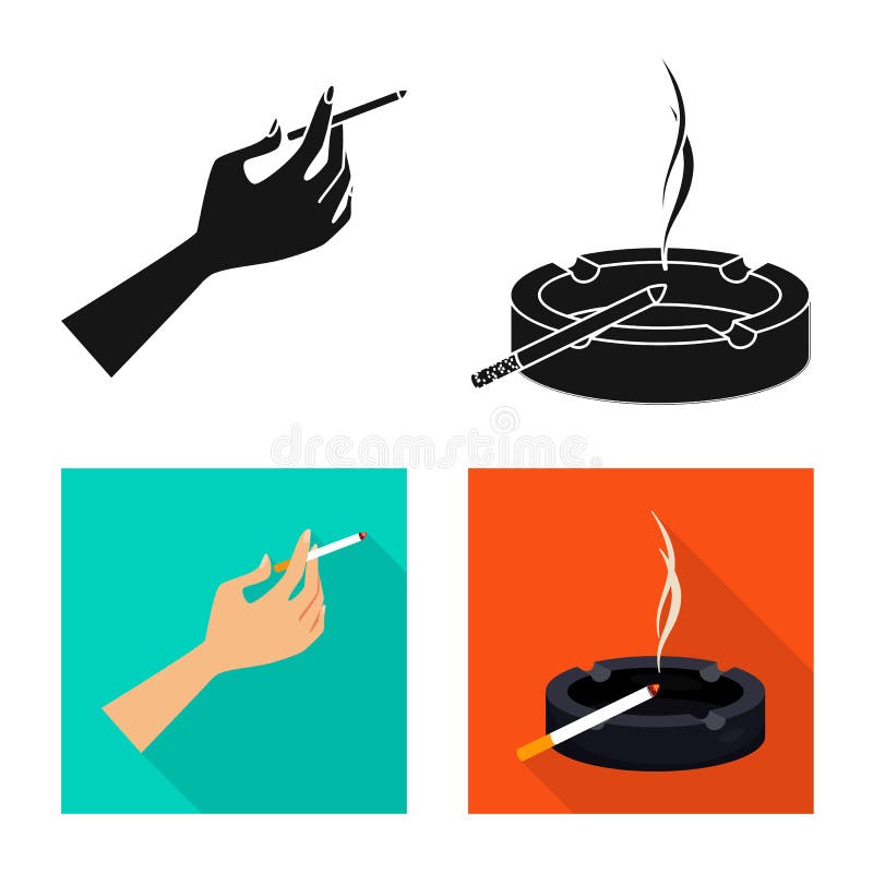 Isolated Object of Refuse and Stop Icon. Collection of Refuse and Habit ...