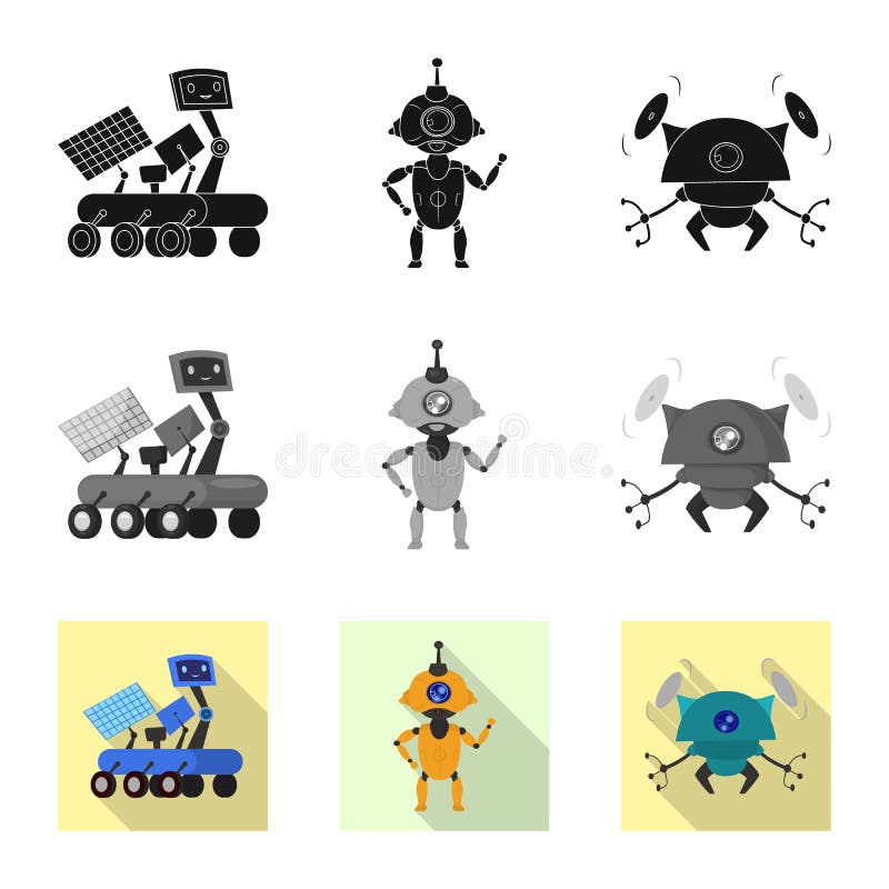 Isolated Object Of Robot And Factory Icon Collection Of Robot And