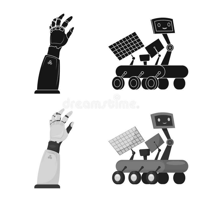 Isolated Object Of Robot And Factory Icon Collection Of Robot And