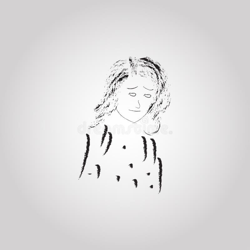 Vector Design of Sad Woman,human Expression Stock Vector - Illustration ...