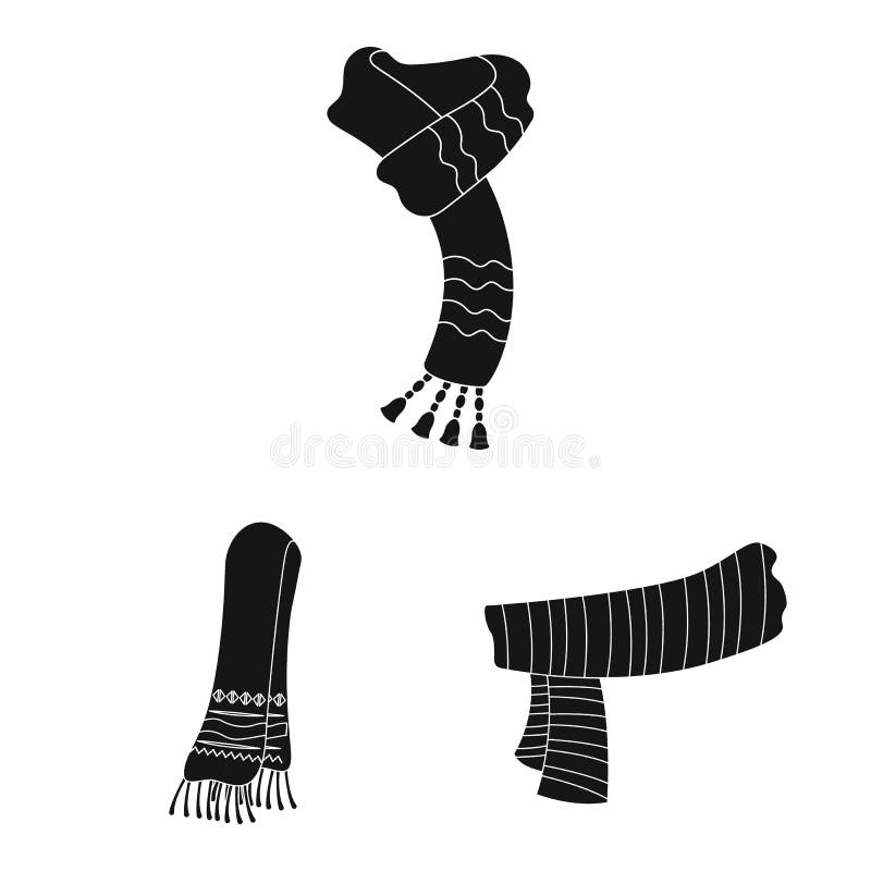 Vector Design of Scarf and Shawl Logo. Set of Scarf and Accessory ...
