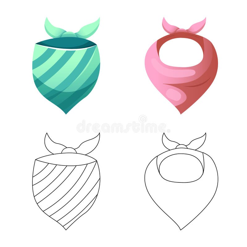 Vector Design of Scarf and Shawl Logo. Set of Scarf and Accessory ...