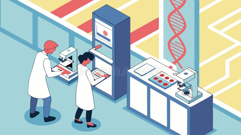 Science Lab with Scientists Vector, Research Team, Lab Equipment ...