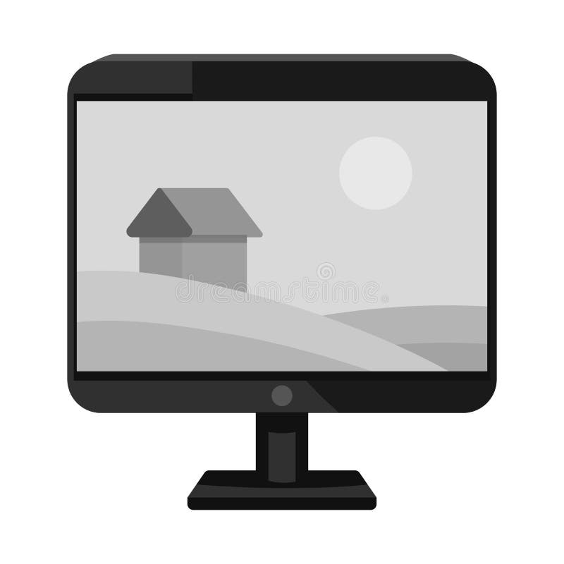 Isolated Object of Screen and Monitor Symbol. Collection of Screen and ...