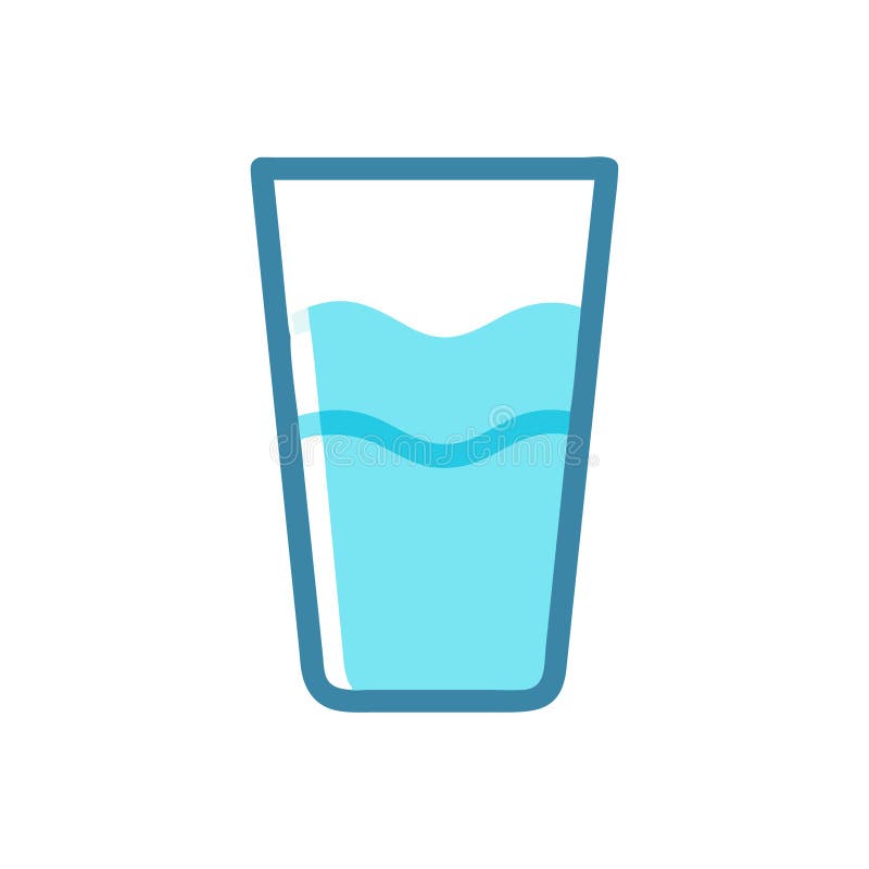 Water Glass Vector for Hydration Stock Vector - Illustration of water ...
