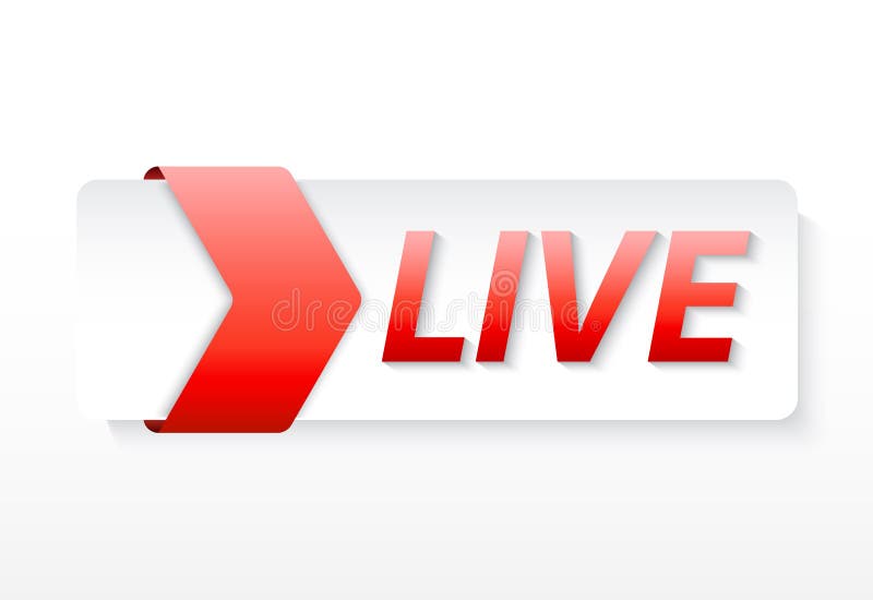 Live banner stock vector. Illustration of live, design - 129703011