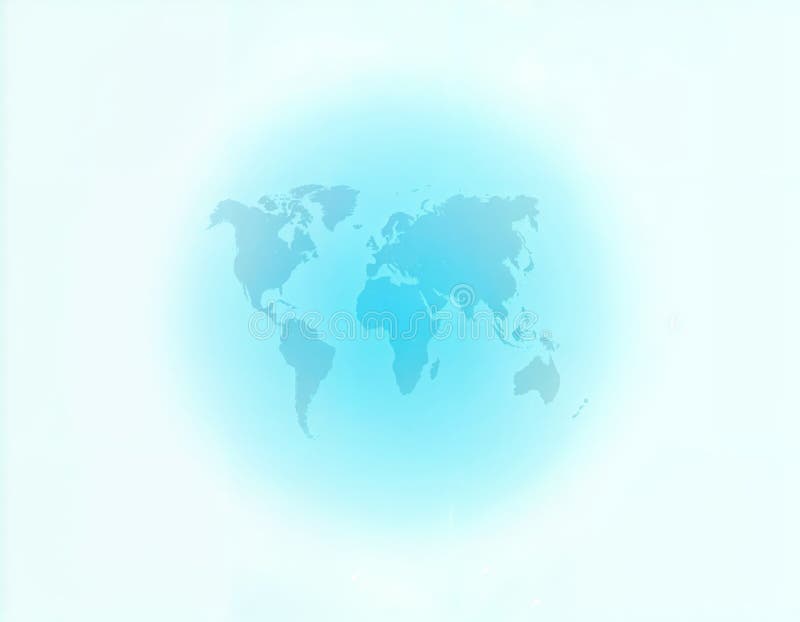 A Vector Design of Simple and Clean World Map with a Lage Blue Circle ...