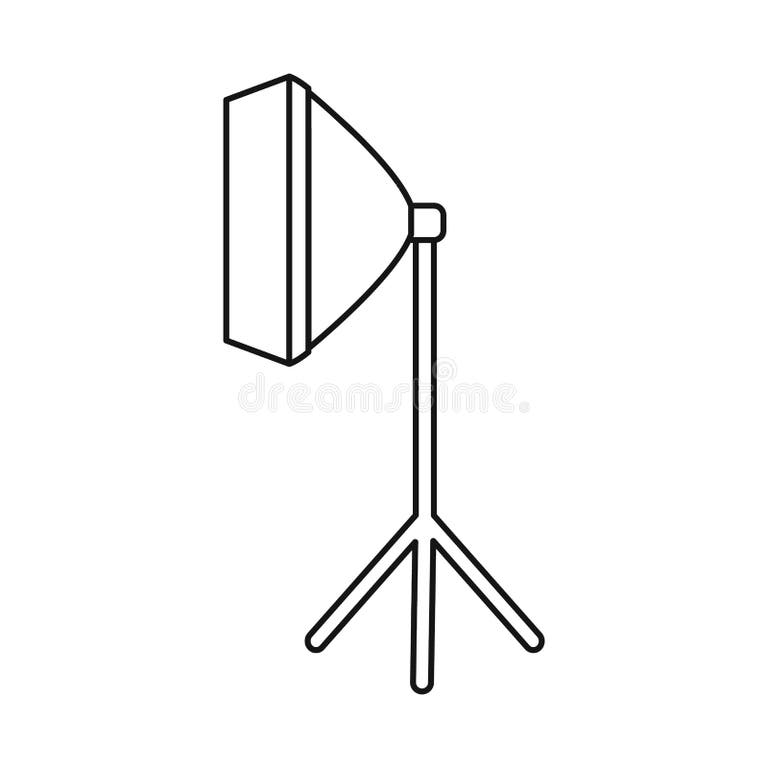 Vector Design of Softbox and Spotlight Sign. Set of Softbox and ...