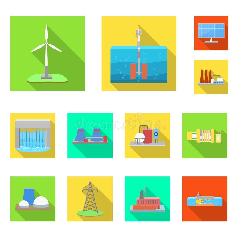 Isolated Object of Source and Environment Symbol. Collection of Source ...