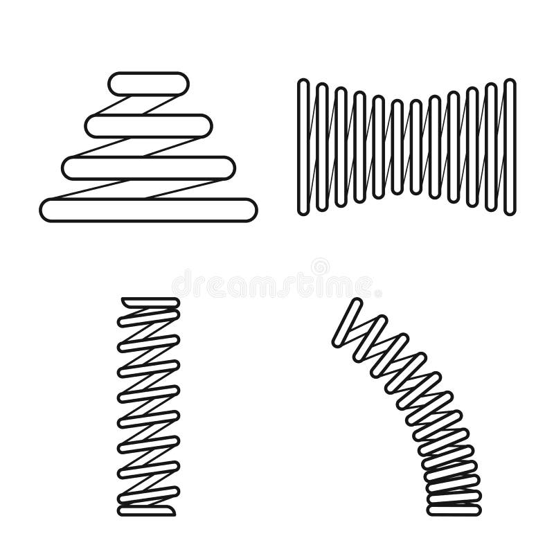 Vector Design of Spiral and Compression Logo. Collection of Spiral and ...