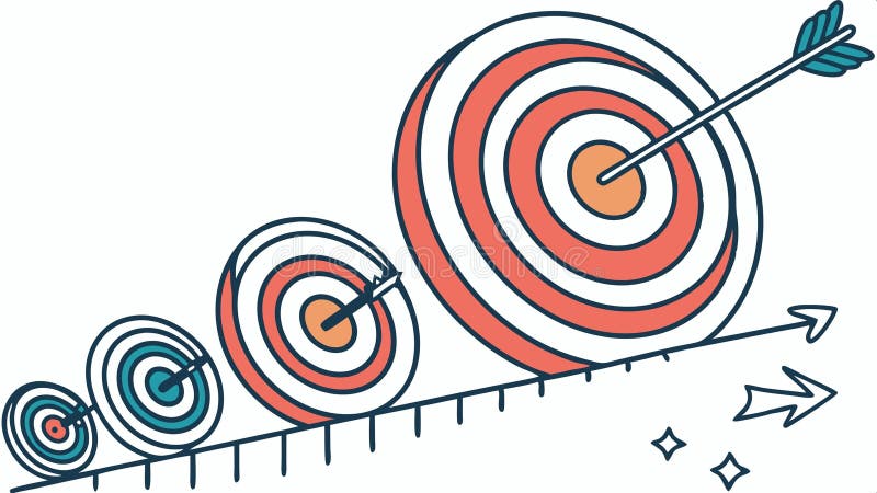 Spiral Target with Arrow, Circular Progression, Goal Oriented Design ...