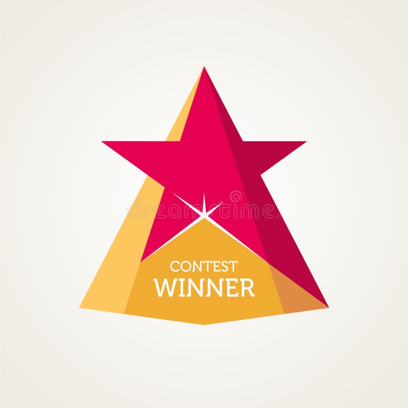 Vector Design of a Star Shaped Award Stock Illustration - Illustration ...
