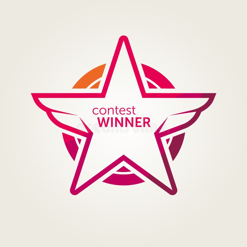 Vector Design of a Star Shaped Award Stock Illustration - Illustration ...