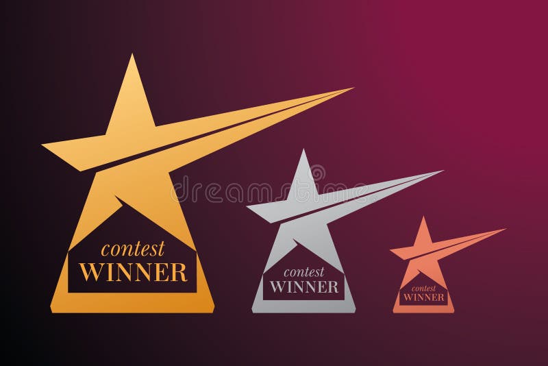 Vector Design of Star Shaped Awards Stock Illustration - Illustration ...