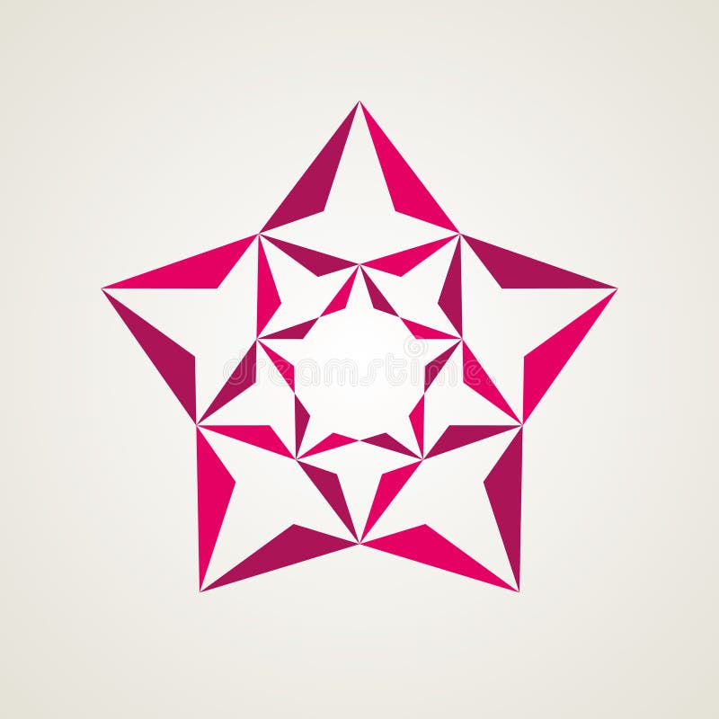 Vector Design of a Star Shaped Logotype Stock Illustration ...