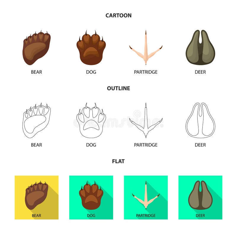 Vector Design of Step and Walk Icon. Set of Step and Fauna Vector Icon ...
