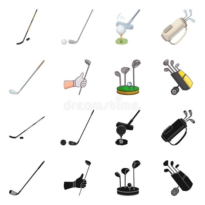 Vector Design of and Stick Sign. Set of and Golf Vector Icon for Stock ...