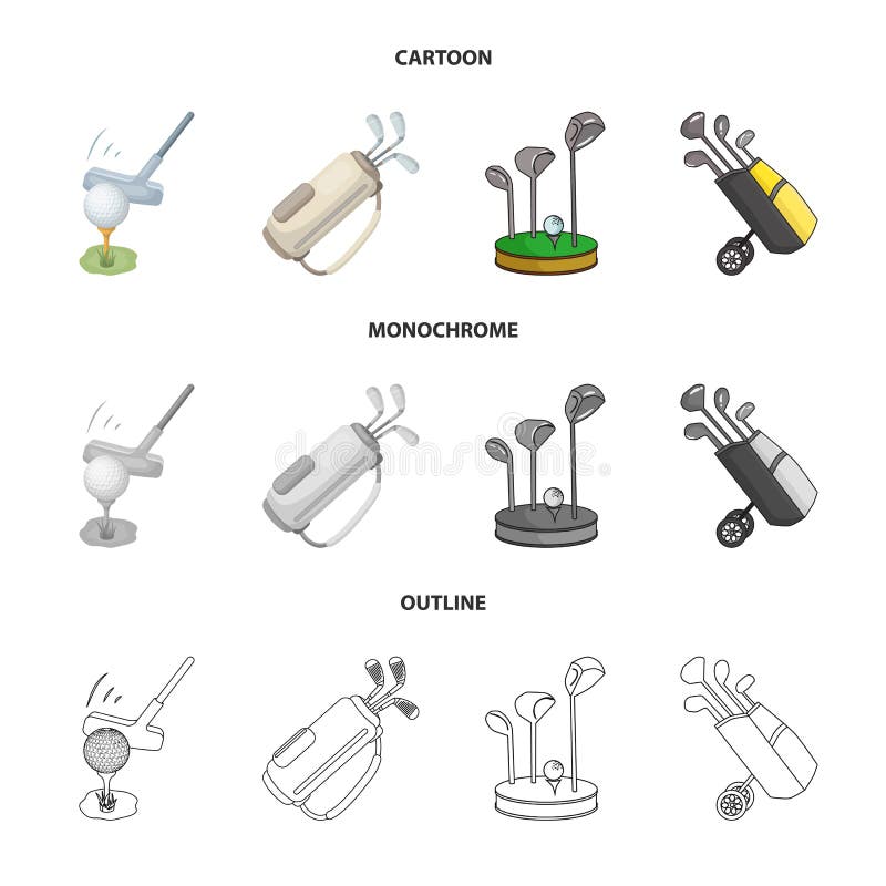 Isolated Object of and Stick Icon. Set of and Golf Stock Symbol for Web ...