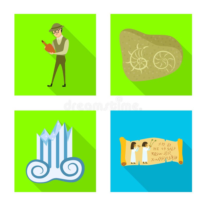 Vector Design of Story and Items Logo. Set of Story and Attributes ...