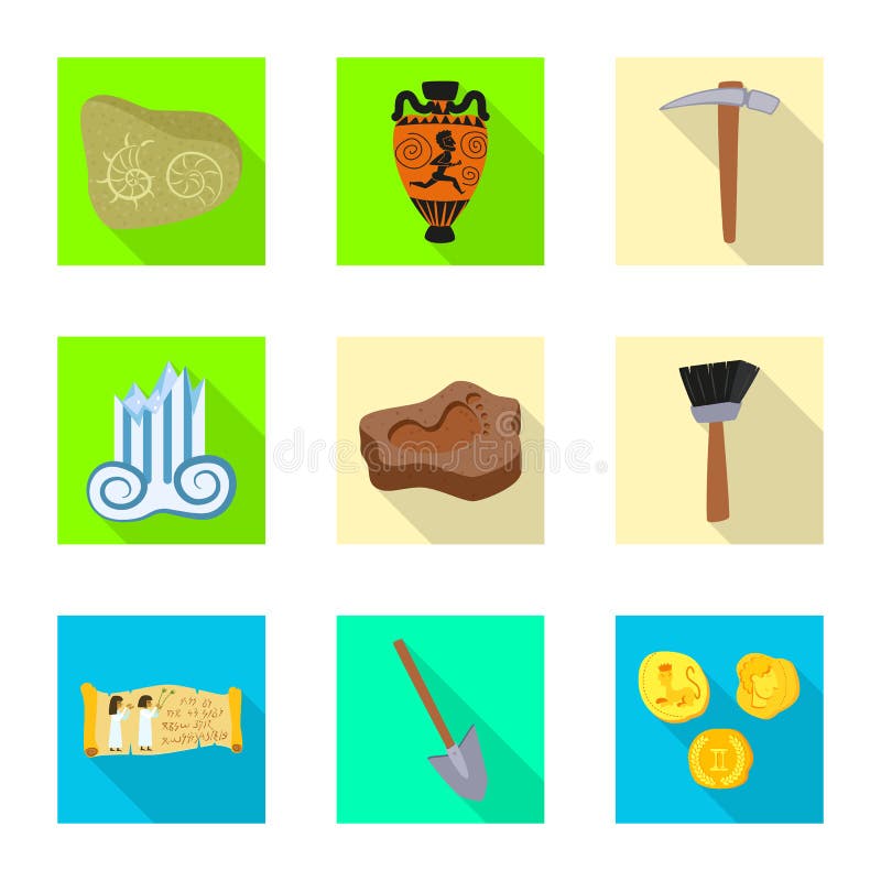 Isolated Object of Story and Items Symbol. Set of Story and Attributes ...
