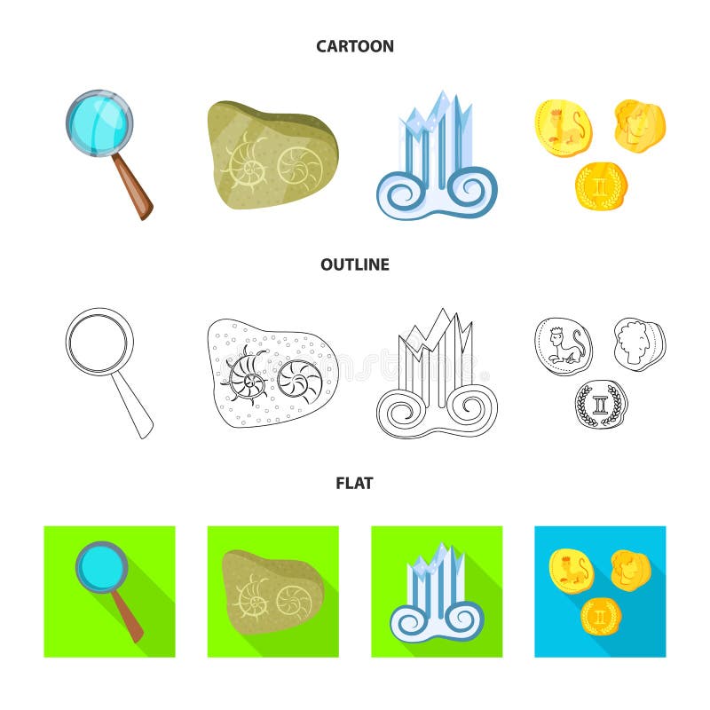 Isolated Object of Story and Items Symbol. Set of Story and Attributes ...
