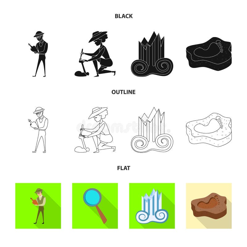 Isolated Object of Story and Items Icon. Set of Story and Attributes ...