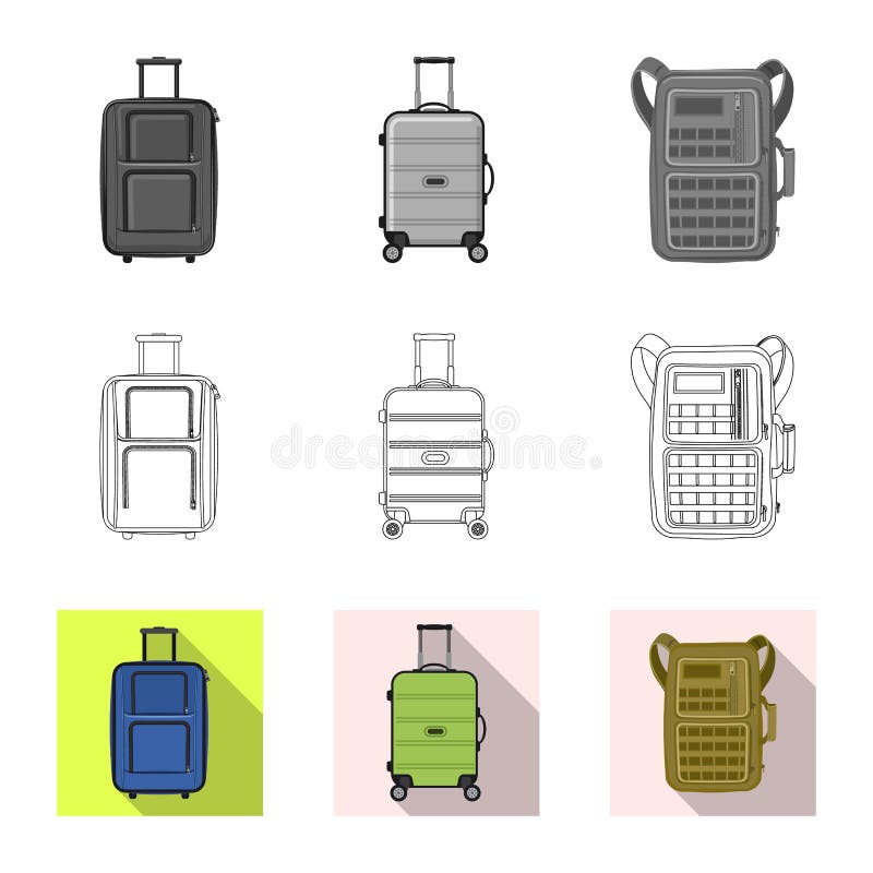 Vector Design of Suitcase and Baggage Logo. Collection of Suitcase and ...