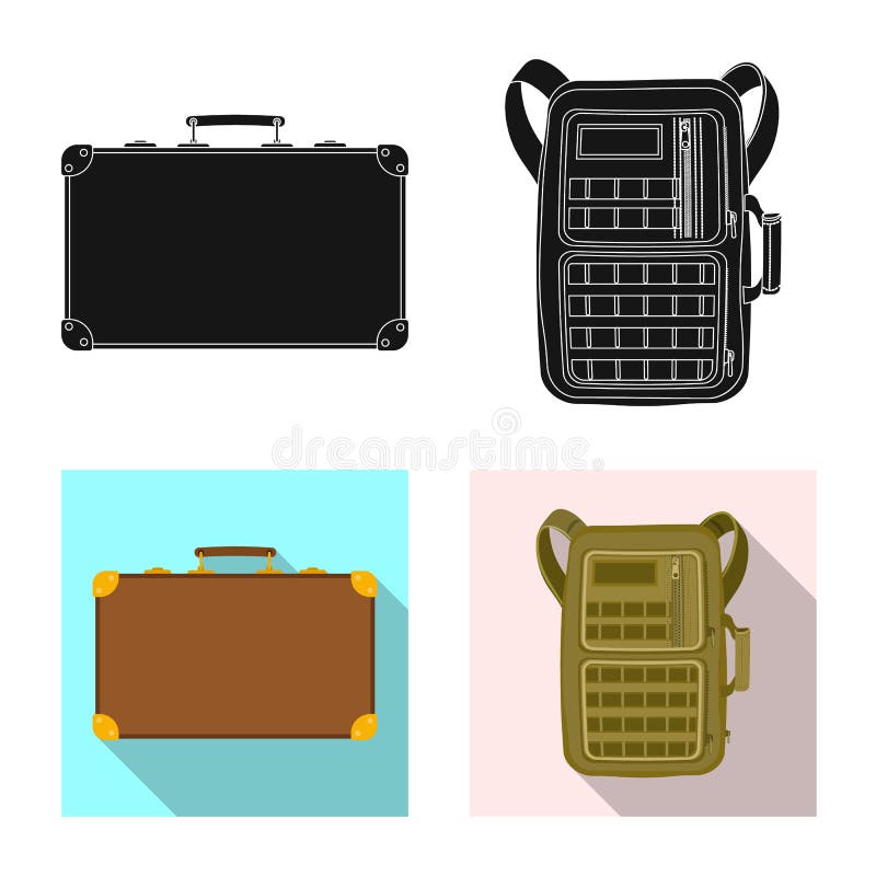 Vector Design of Suitcase and Baggage Logo. Set of Suitcase and Journey ...