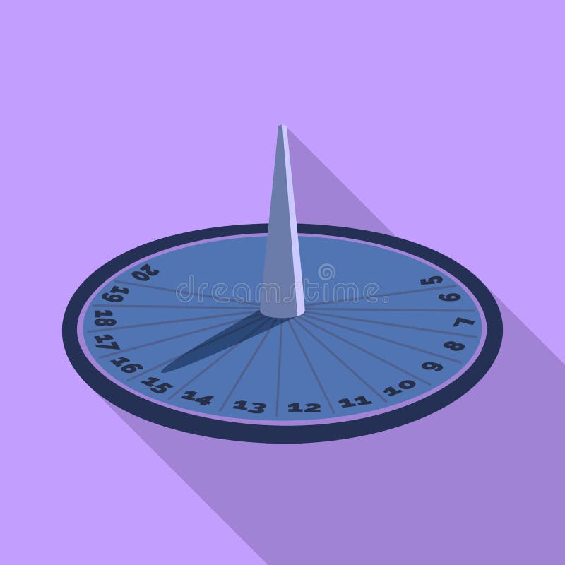 Isolated Object of Sundial and Clock Icon. Collection of Sundial and ...