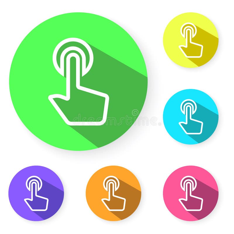 Touch button stock vector. Illustration of tapping, sign - 121265688