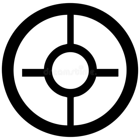 Vector Design of a Target Symbol in Black and White Suitable for ...