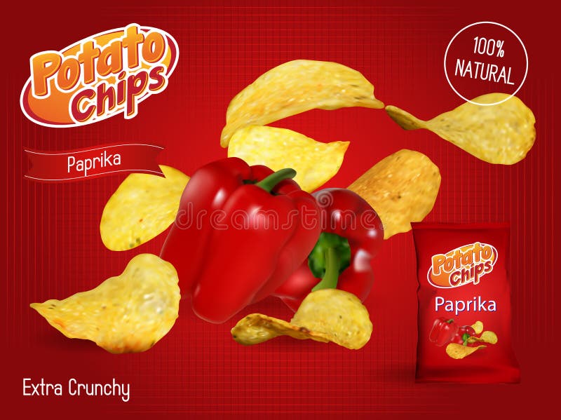 Vector Design Template for Chips Advertising. Package with Place for ...