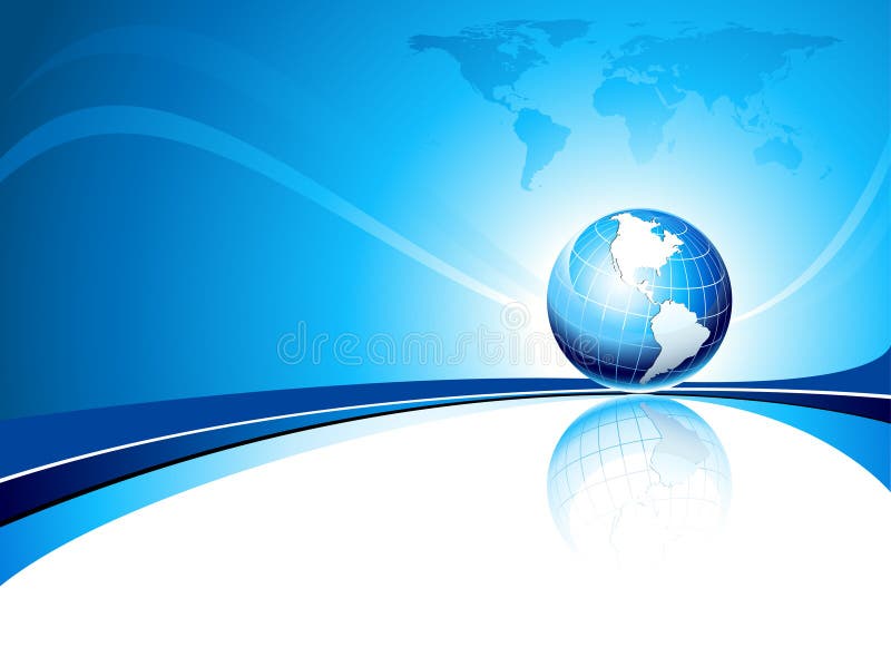 Vector Design Template with Earth Globe and Map Stock Vector ...