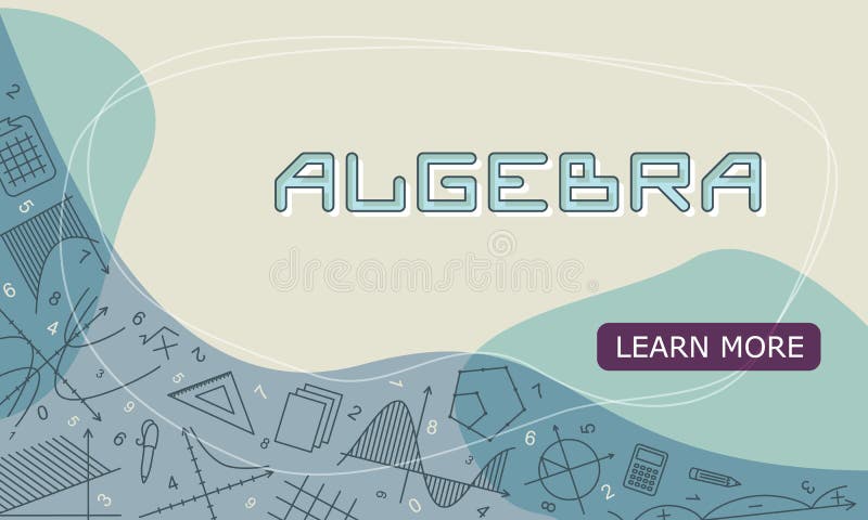 Algebra. Cover for a School Notebook or Algebra Textbook Stock Vector ...