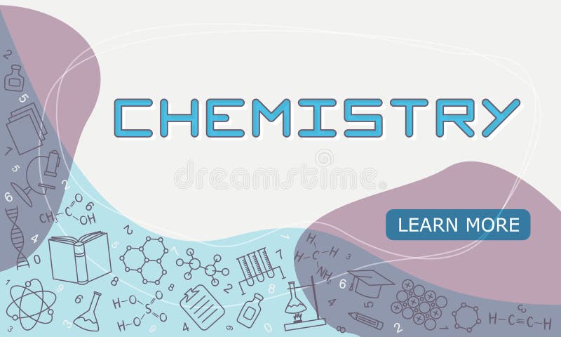 Vector Design Templates for Chemistry. Learn More Banner Stock Vector ...