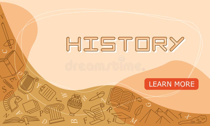 Vector Design Templates for History. Learn More Banner Stock Vector ...