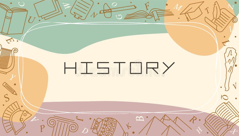 Vector Design Templates for History in Simple Modern Style with Line ...
